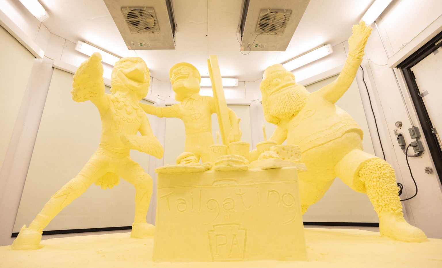 Butter sculpture with mascots unveiled at state's Farm Show - The ...