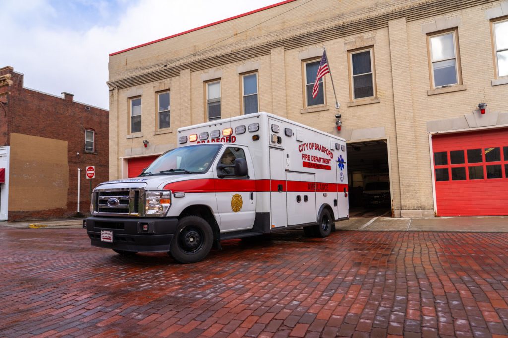 Bradford ambulance signs with part of Keating Twp. - The Bradford Era