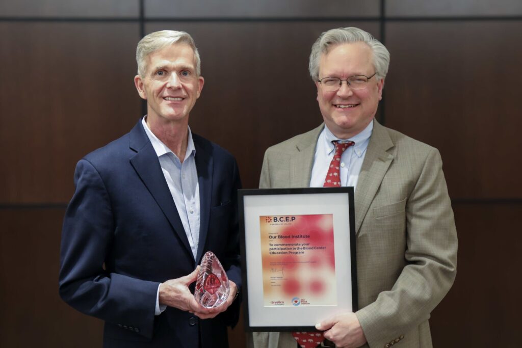 Our Blood Institute Joins Velico's Blood Center Education Program - The ...