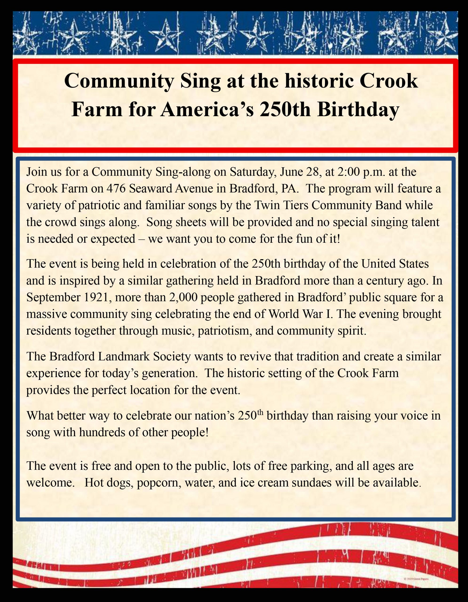 Bradford Landmark Society to host community sing at historic Crook Farm ...